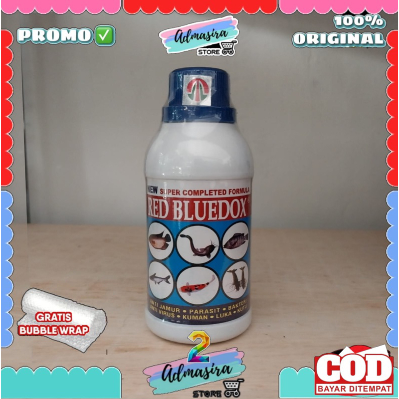 Jual RED BLUEDOX 250ml 500ml obat ikan anti jamur bakteri parasit 250 ...