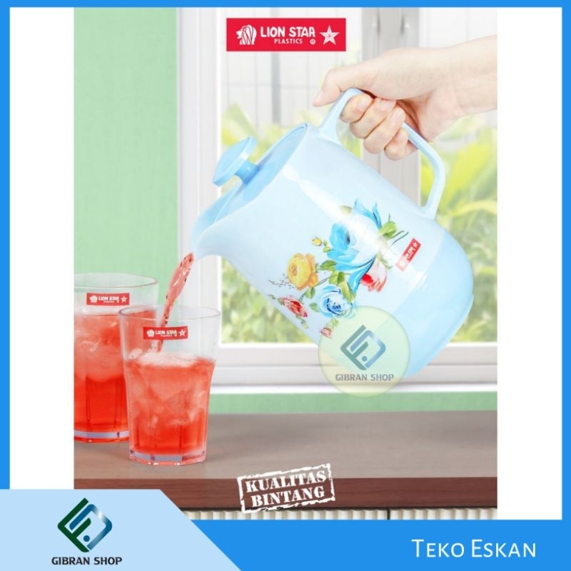 Jual TEKO ESKAN THERMO WATER JUG PLASTIK LION STAR 1,3 & 2,1 Liter LION STAR Serbaguna Untuk ...
