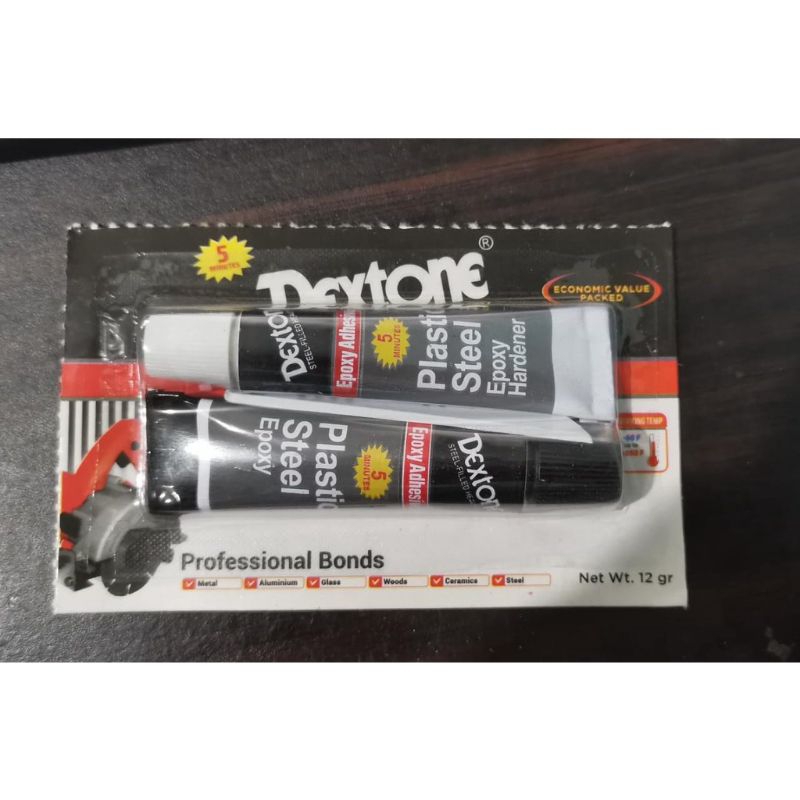 Jual Original Lem Dextone Plastic Steel Epoxy Adhesive Besi Metal 12gr ...