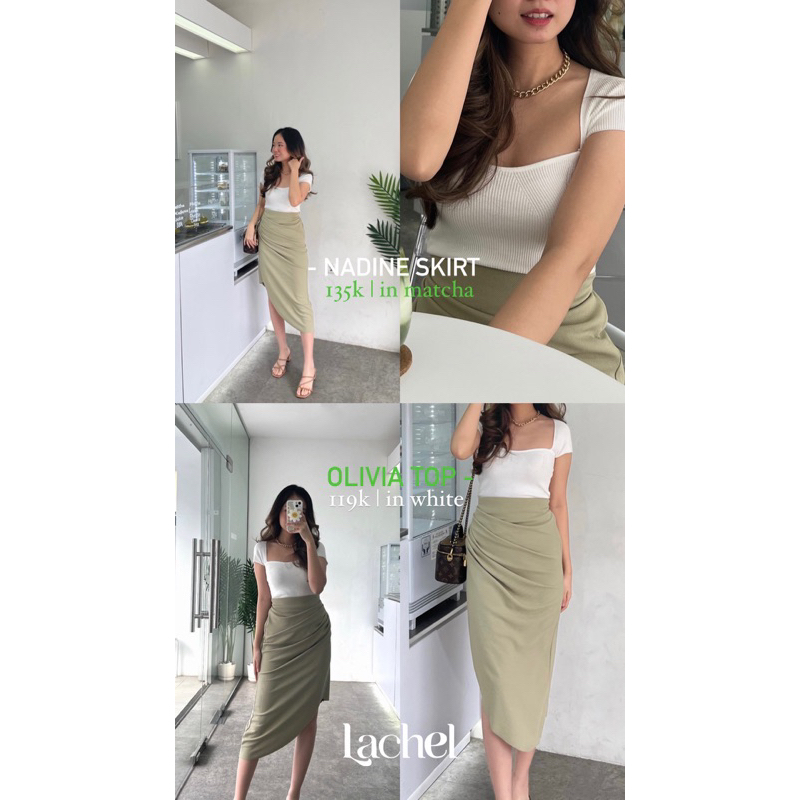 Jual LACHEL Nadine Knit Midi Skirt | Shopee Indonesia