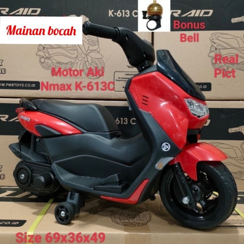 Jual Motor Aki Nmax Raid K613C Mainan anak Motor Aki +bell | Shopee ...