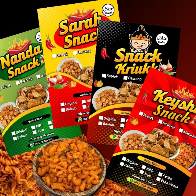 Jual Minimal Order 100 Pcs Stiker Label Kemasan Stiker Jajanan