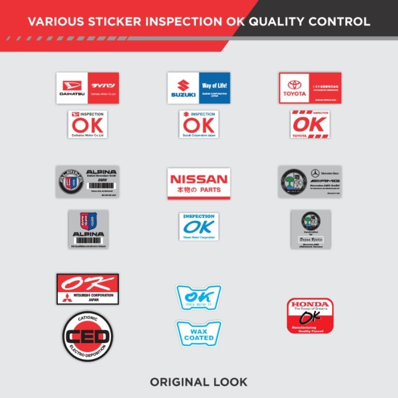 Jual various sticker stiker Rare OK inspection quality control original ...