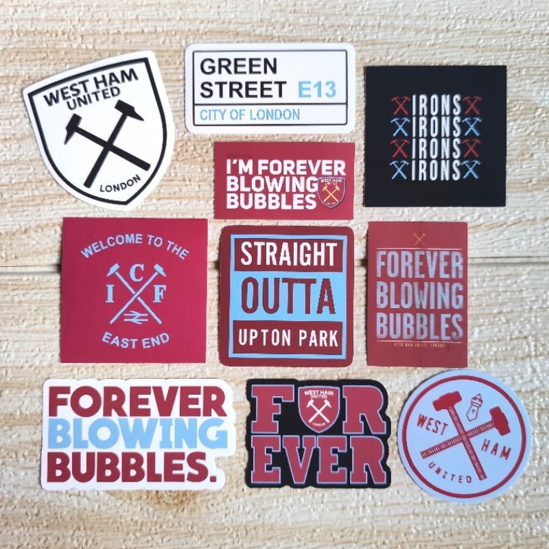 Jual Sticker Pack West Ham United The Hammers Forever Blowing Bubbles ...