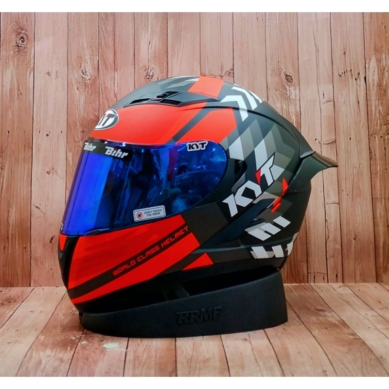 Jual HELM KYT FALCON FR FLOW BLACK MAT RED PAKET GANTENG - VISOR ...