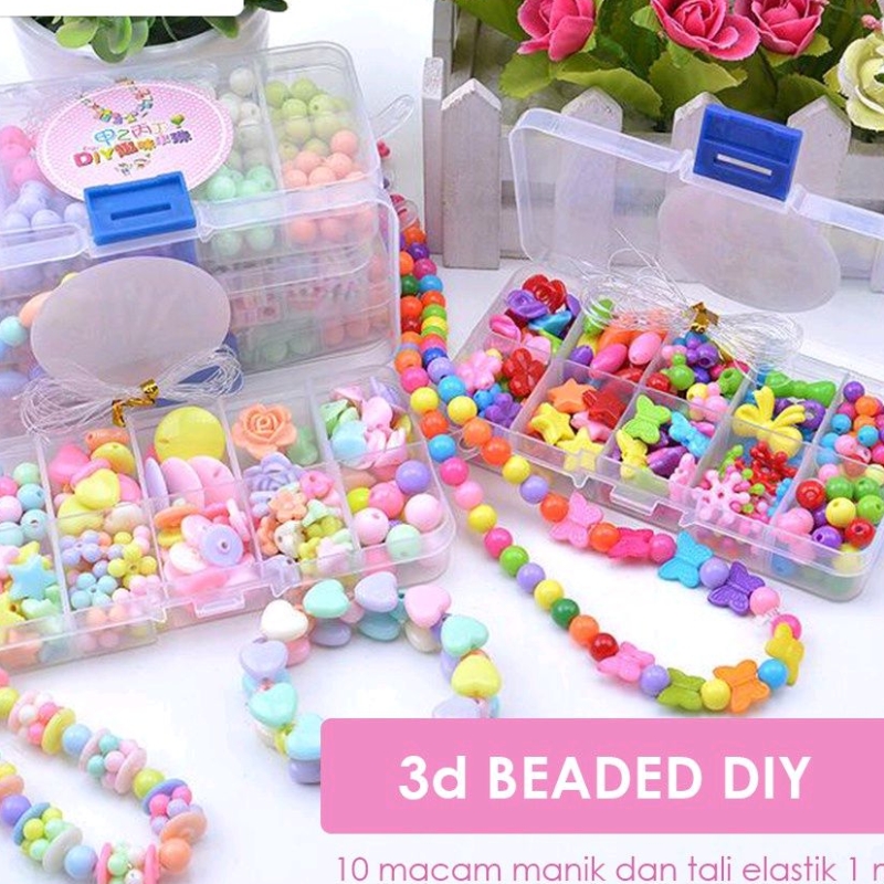 Jual 3D BEADED DIY/ Kotak Manik Meronce/ meronce manik free box sekat ...