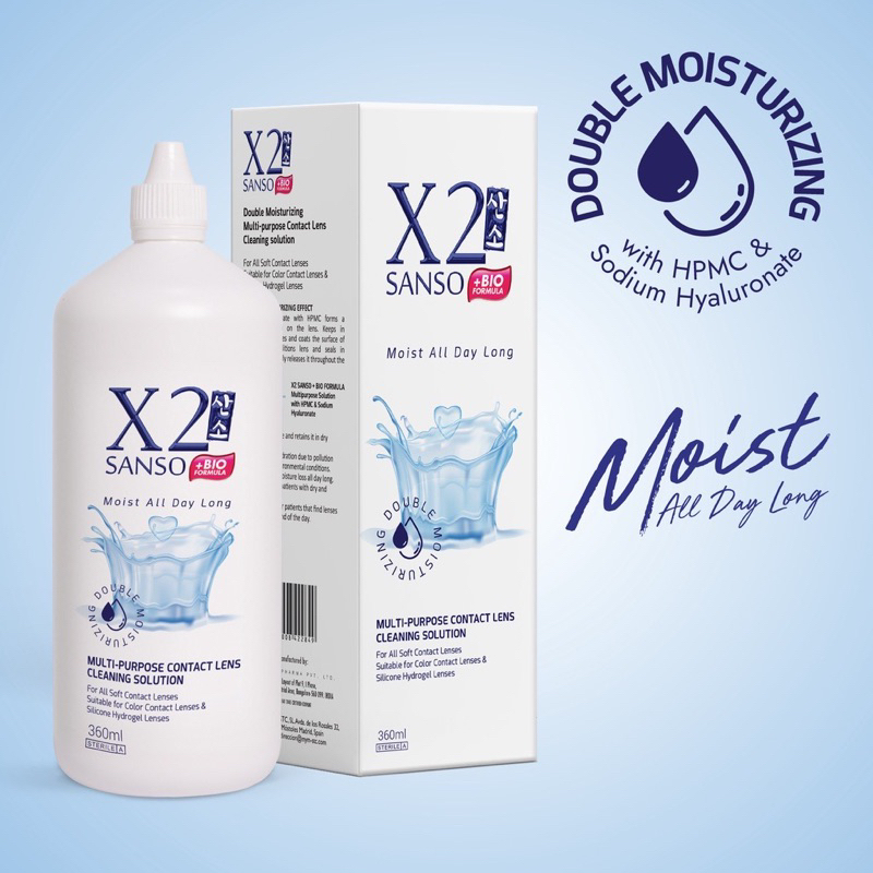 Jual (GROSIR 37.500) Air Softlens X2 Sanso 360ml / Cairan Softlens X2 Sanso + Bio Formula 360 ML ...