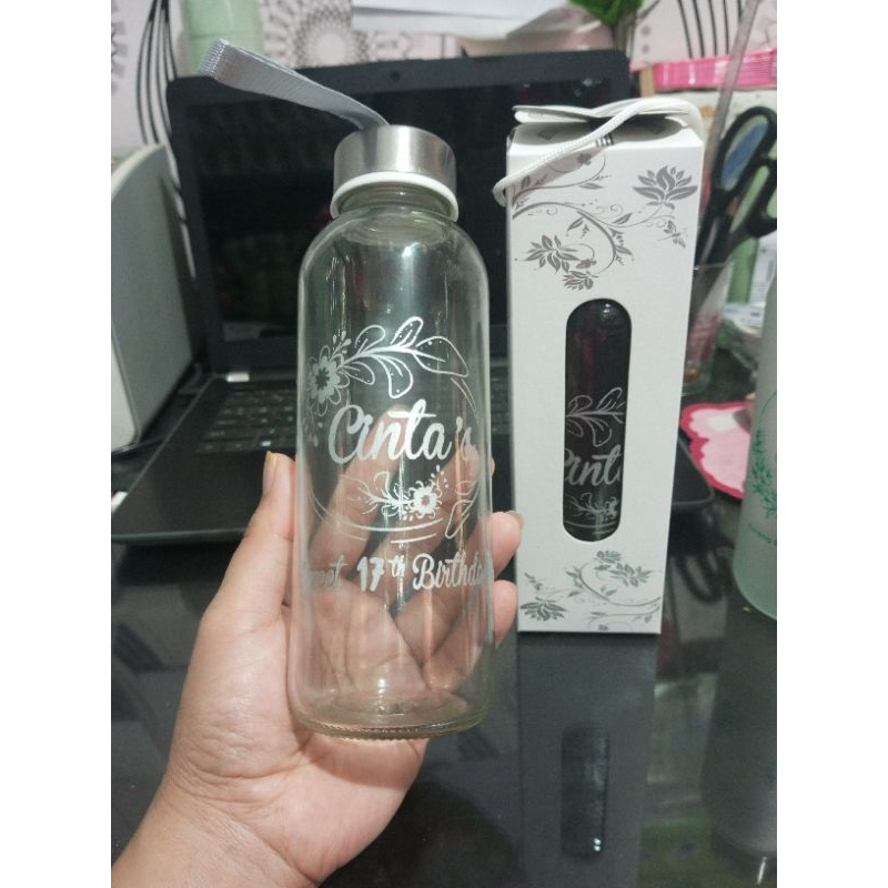 Jual SOUVENIR BOTOL/TUMBLER CUSTOM NAMA 420 ML KEMAS BOX | Shopee Indonesia
