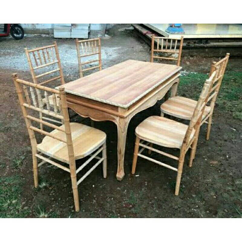Jual PROMO Set Meja Akad Kursi Tifani / Tiffani 6 Kursi 1 Meja | Shopee ...