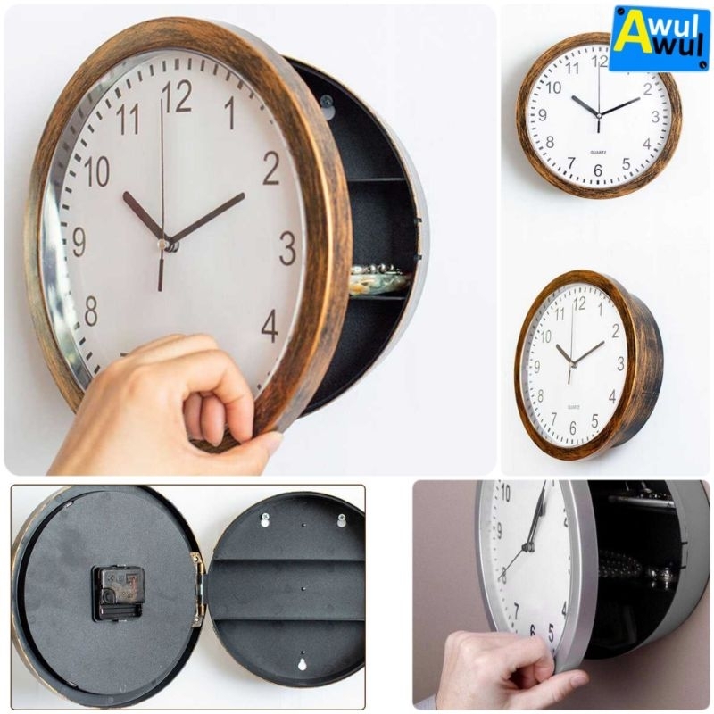 Jual Jam Dinding Brankas Penyimpanan Rahasia Hidden Storage Detik ...