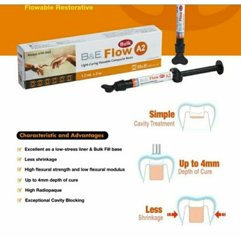 Jual Composite Bulk Flow A2 / Komposit bulkfill flow A3 B&E Dental ...