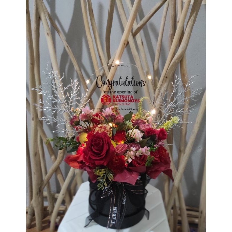 Jual Bloom box Flower bouquet akrilik buket bunga hadiah | Shopee Indonesia