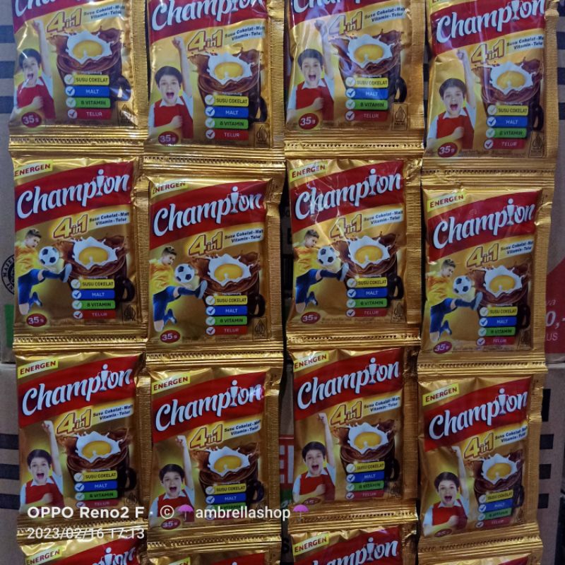 Jual ENERGEN CHAMPION 10 Sachet | Shopee Indonesia