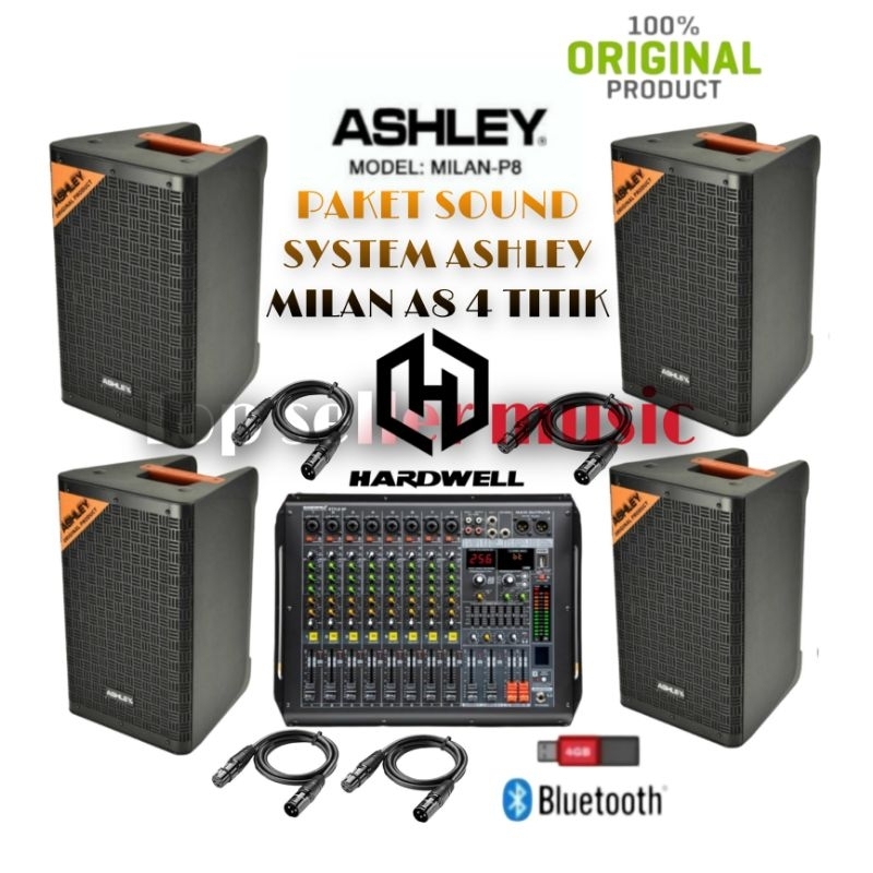 Jual PAKET SOUND SYSTEM ASHLEY MILAN P8 4 TITIK PLUS POWER MIXER ORIGINAL RESMI | Shopee Indonesia