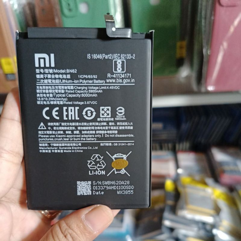 Jual Baterai Battery Xiaomi BN62 For Redmi 9T/ POCO M3 BN62 Original ...