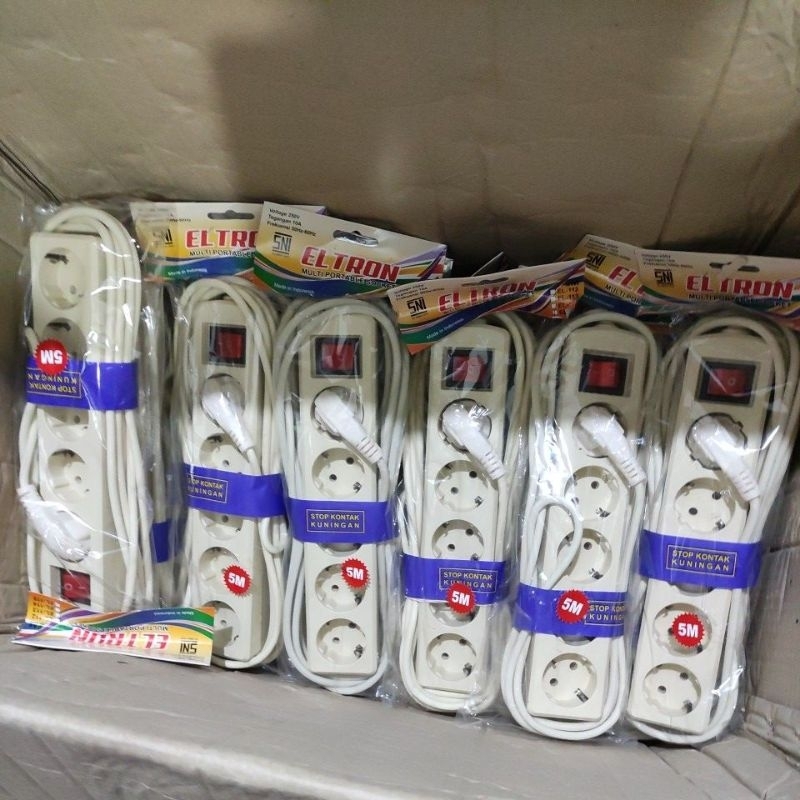 Jual COLOKAN 1METER 2 METER 5 METER 5 LUBANG | Shopee Indonesia