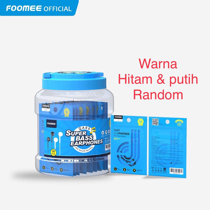 Jual headset FOOMEE QA05 lengkap dengan mic telpon | Shopee Indonesia
