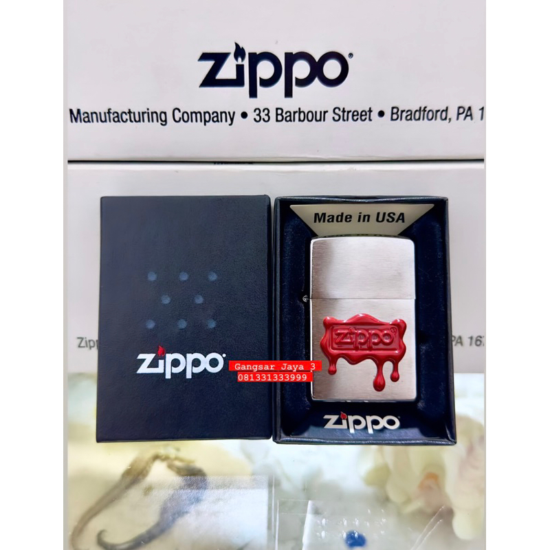 Jual korek zippo original USA zippo red wax seal | Shopee Indonesia