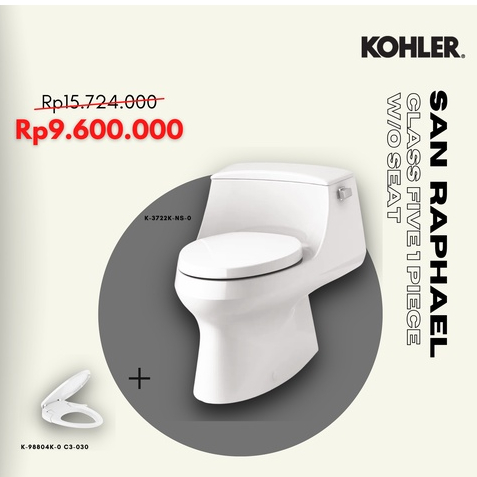 Jual KOHLER_SAN RAPHAEL CLASS FIVE 1 PC TOILET_K-3722K-NS | Shopee Indonesia
