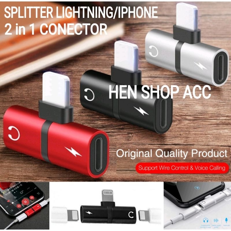 Jual DUAL LIGHTNING SPLITTER / SPLITTER IPHONE / SPLITTER LIGHTNING ...