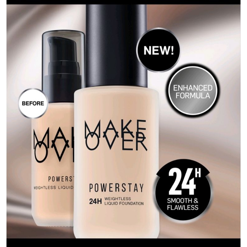 Jual Make Over Powerstay weightless liquid foundation 33 ml | Shopee ...