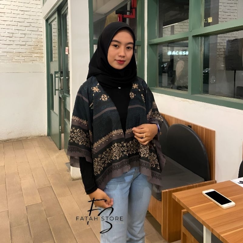 Jual outer scarf batwing / outer scarf model kelalawar Cardigan wanita ...