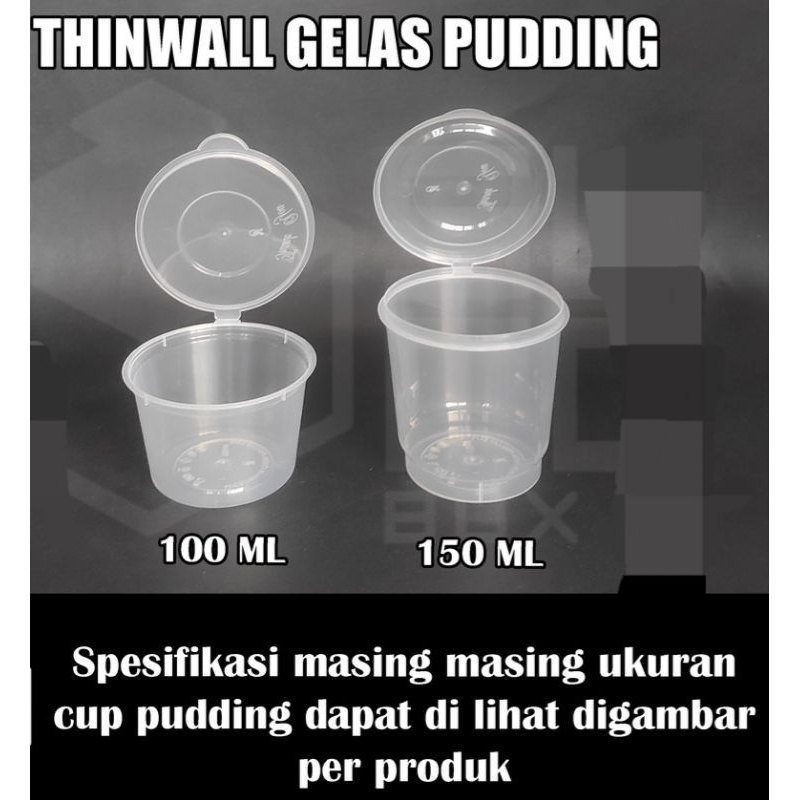 Jual thinwall cup 100ml 150ml tempat puding merpati 25pcs | Shopee ...