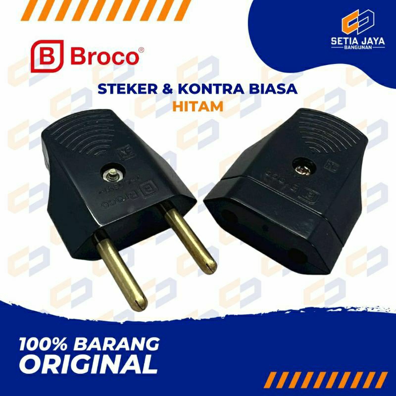 Jual Steker / Colokan Gepeng / Biasa Listrik / Kabel Broco Tipis / Mini ...