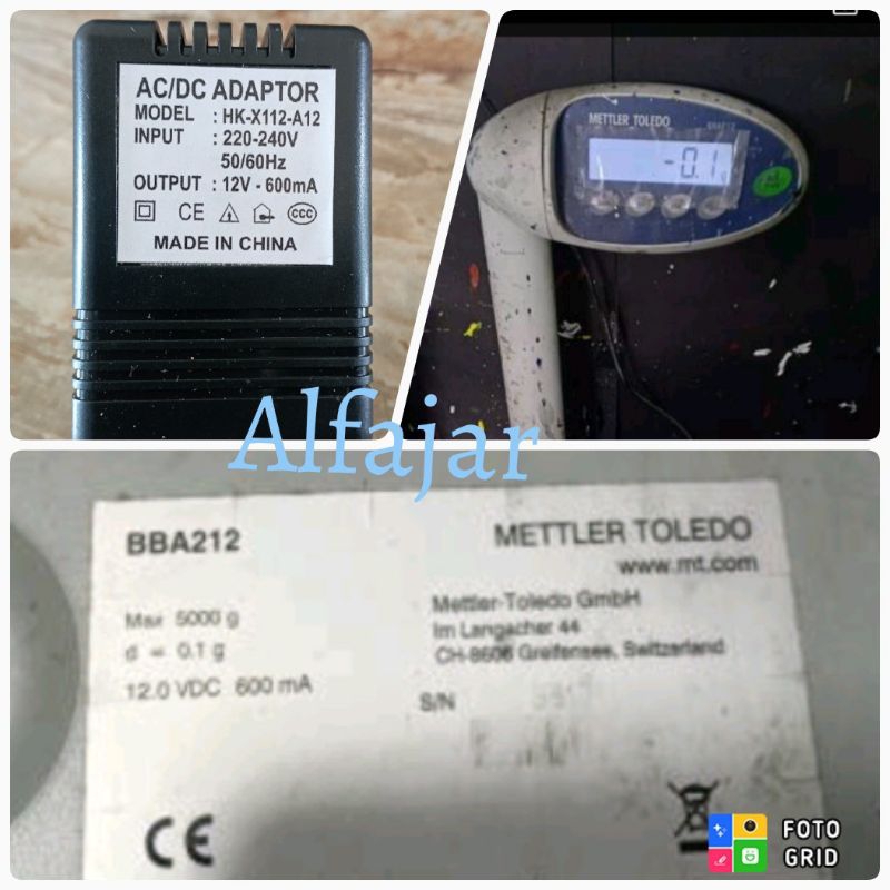 Jual Adaptor 12v Charger Timbangan Analitik METTLER TOLEDO Gmbh TIPE ...