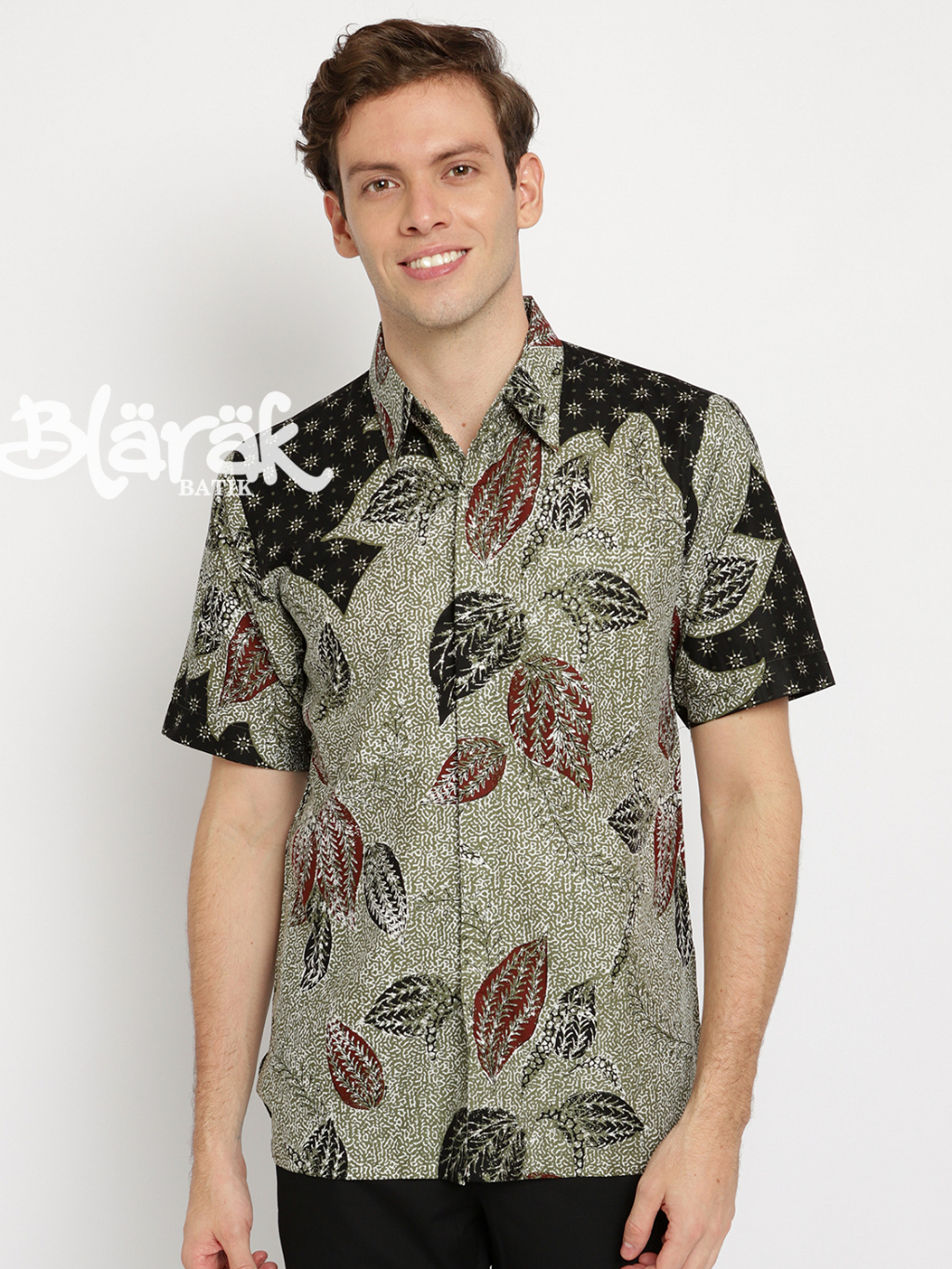 Jual BLARAK - Baju Batik Pria Wiraka Abu Abu | Shopee Indonesia