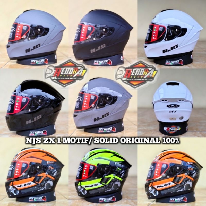 Jual HELM NJS ZX 1 MOTIF | POLOSS Original. Helm NJS FULFFACE ORIGINAL ...