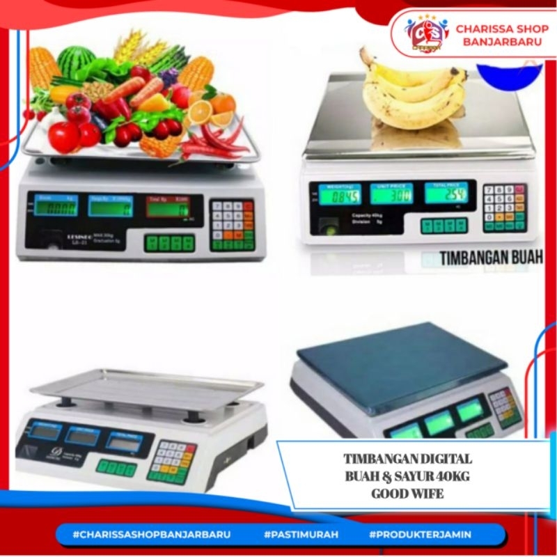 Jual Timbangan Buah Digital 40 Kg / Digital Computing Scale Double Display / Timbangan Buah 40KG ...
