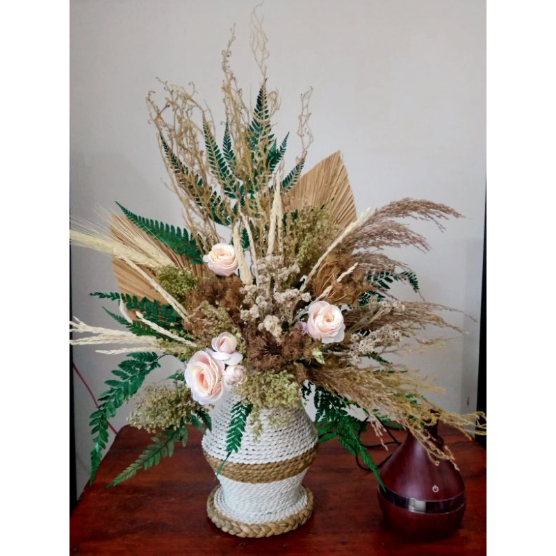 Jual Buket vas bunga kering (rangkaian vas bunga ) | Shopee Indonesia