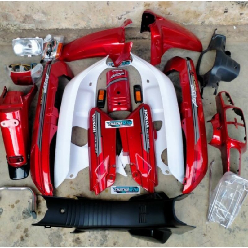 Jual Full Bodi Body Set Honda Astrea grand bulus 91-92 warna merah ...