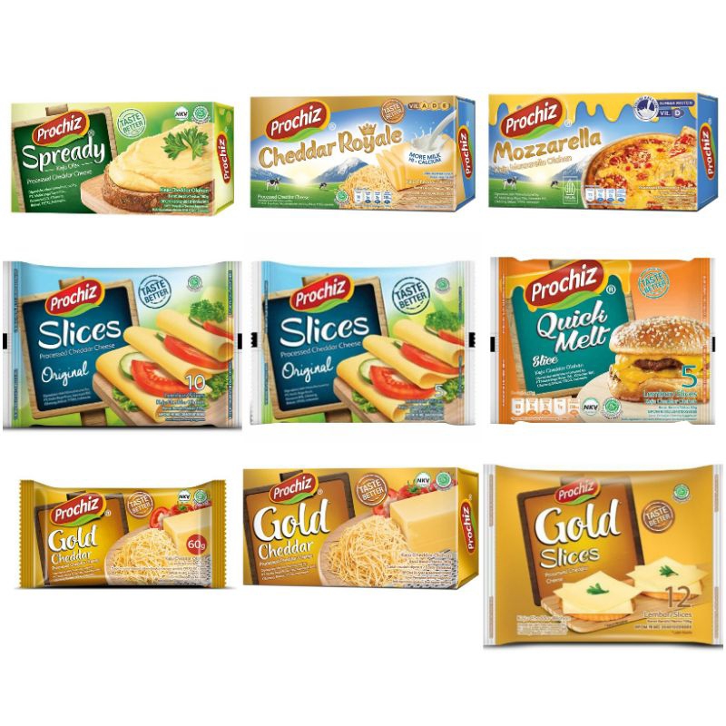 Jual PROCHIZ Cheddar Slices Original Gold melt keju olahan royale ...