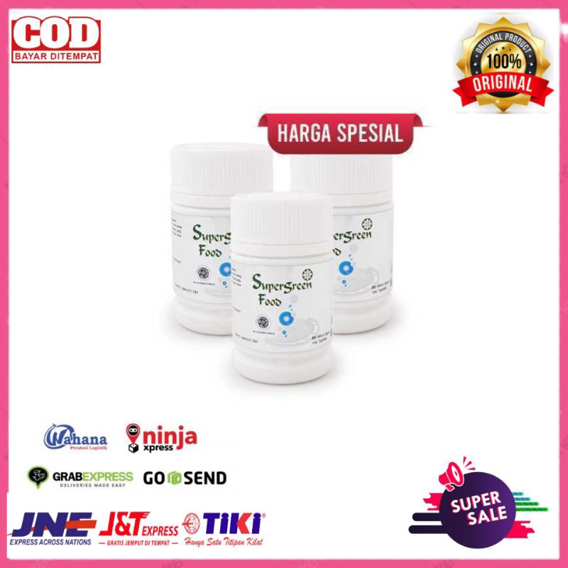 Jual Promo 3 Botol Super Green Food SGF 50 Tablet 150 Tablet Suplemen ...
