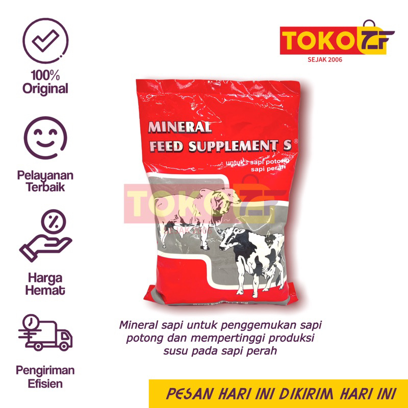 Jual [MINERAL SAPI] Mineral Feed Suplement S 1Kg Untuk Sapi Potong ...