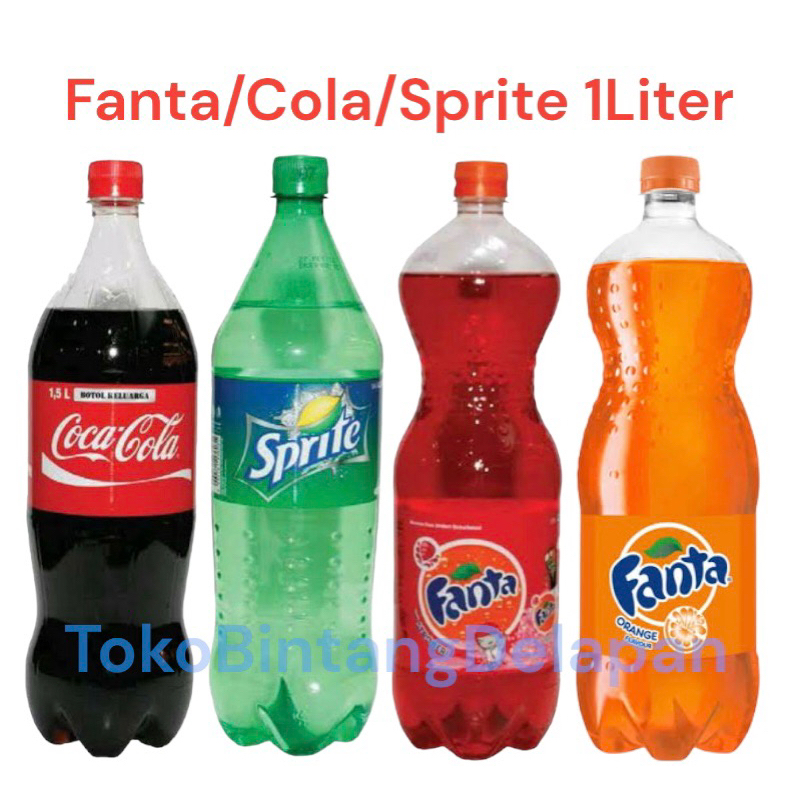 Jual Coca-Cola/Fanta/Sprite 1Liter (1krat Isi 12botol) | Shopee Indonesia