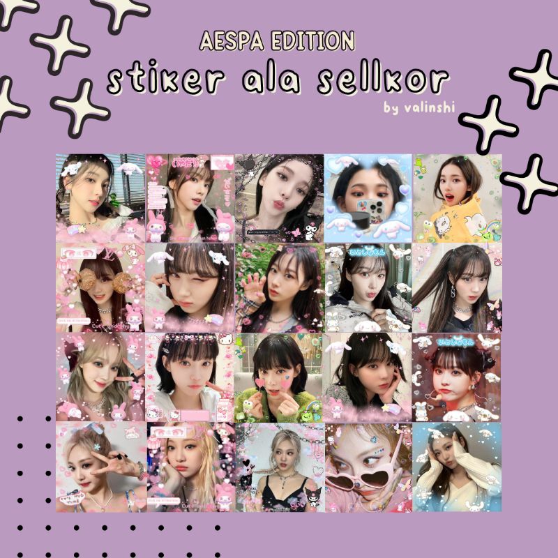Jual [AESPA] stiker fanmade ala sellkor aespa edition 4x4 cm | Shopee ...