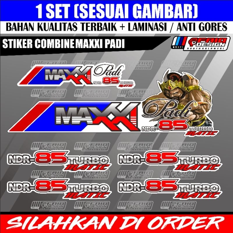 Jual STIKER MAXXI PADI NDR 85 COMBINE UKURAN SESUAI BODY HARVESTER ANTI GORES | Shopee Indonesia