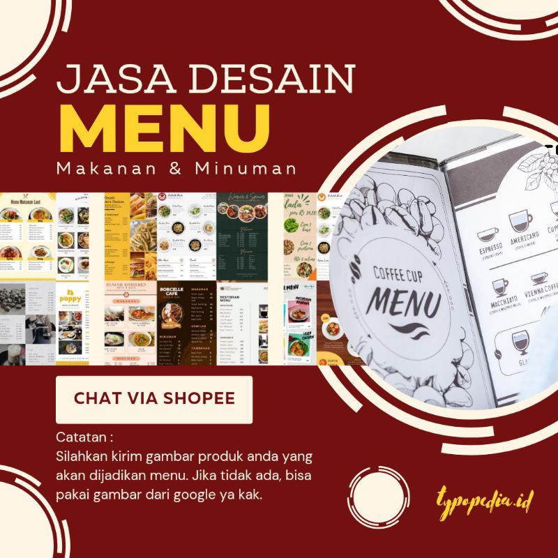 Jual JASA DESAIN MENU/DESIGN MENU/MENU CAFE/MENU MURAH BY TYPOPEDIA ...