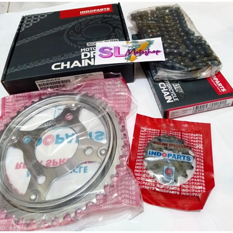 Jual gear set k15 buat motor Honda CB150R old dan new gir 15/45/124 ...