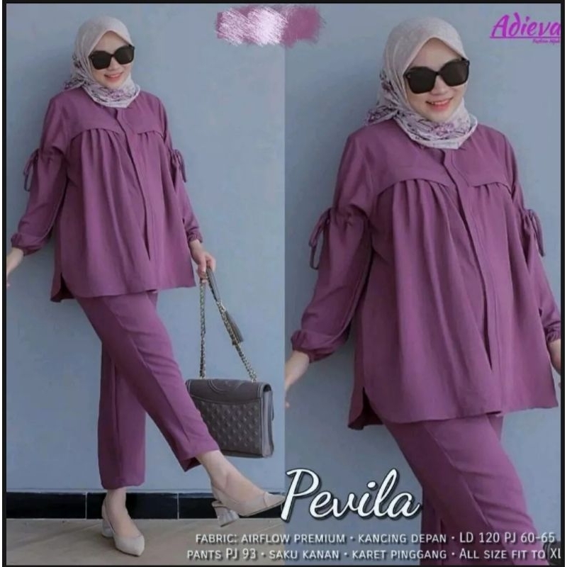 Jual baju one set lebaran wanita setelan terbaru Pevila baju setelan ...