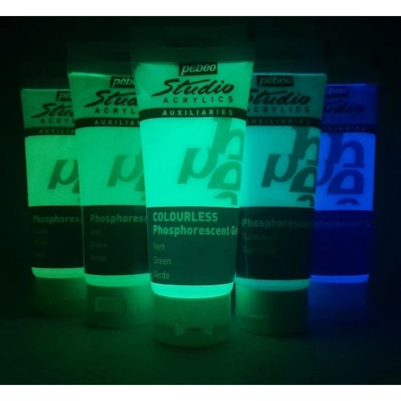 Jual Pebeo Glow In The Dark Acrylic Paint 100 ml Phosphorescent Gel Cat ...