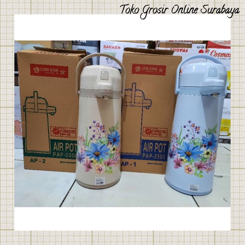 Jual Termos Pencet Lion Star PAP 2000/ PAP 2500 Ukuran 2Liter dan 2,5Liter | Shopee Indonesia
