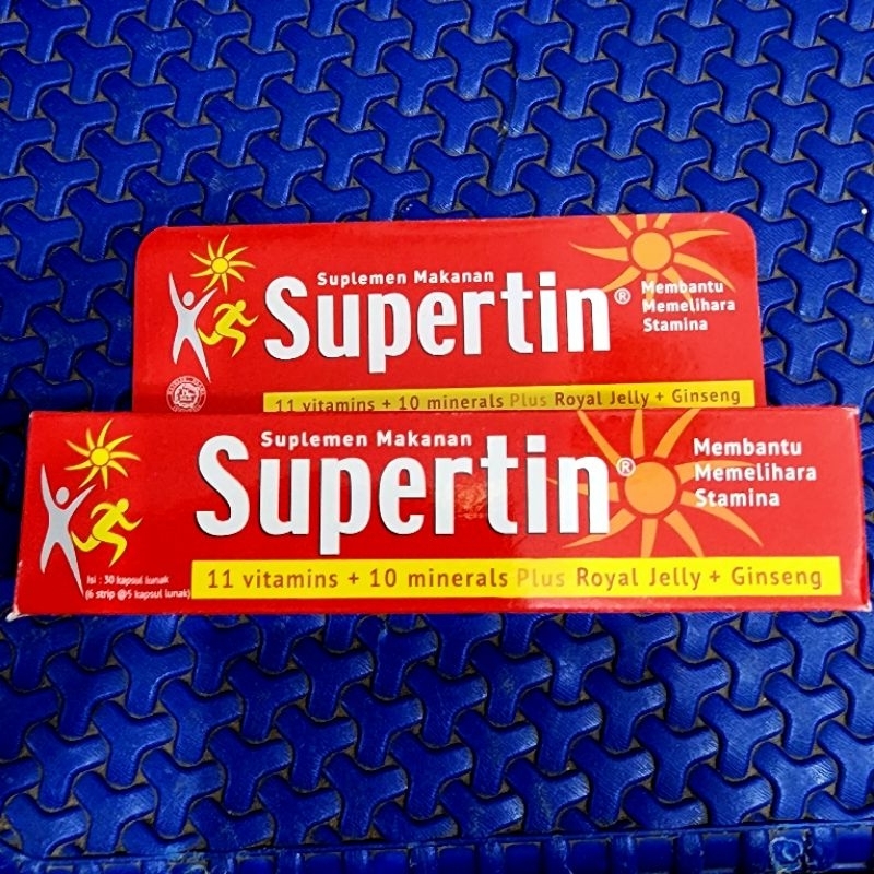 Jual supertin multivitamin mineral box isi 6 strip @5 kapsul lunak ...
