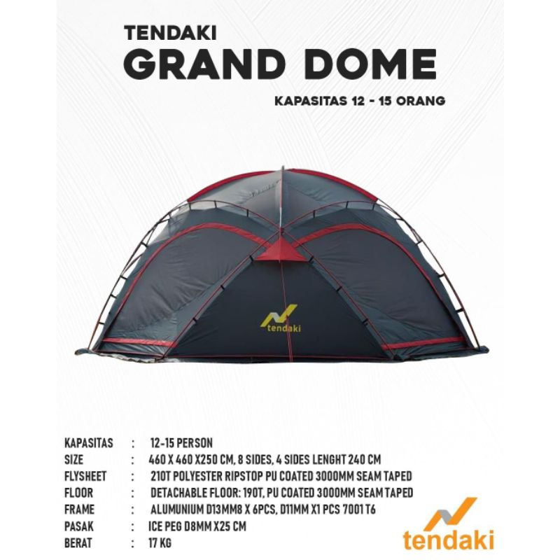 Jual TANDIKE • tendaki tenda family •tendaki Grand Dome - tenda ...