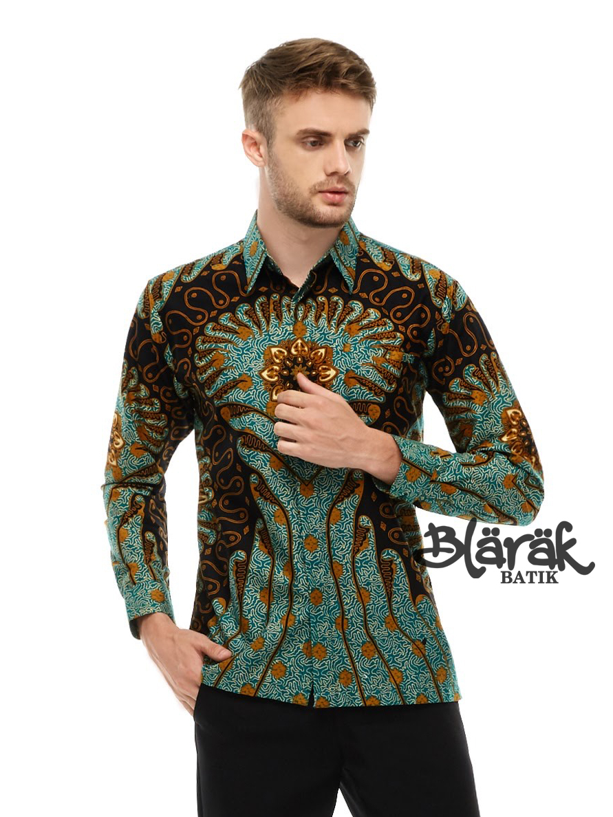 Jual BLARAK - Baju Batik Pria Seno Dyadmiko Hijau | Shopee Indonesia