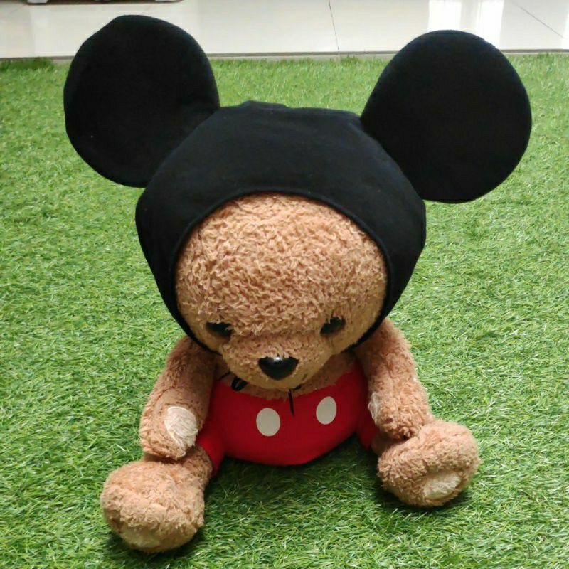 Jual Boneka Teddy Bear Topi Mickey Mouse Original Disney SEGA - hadiah ...