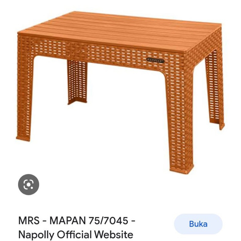 Jual meja tamu rotan sintetis NAPOLLY mapan 75 45 46 / meja teras ...